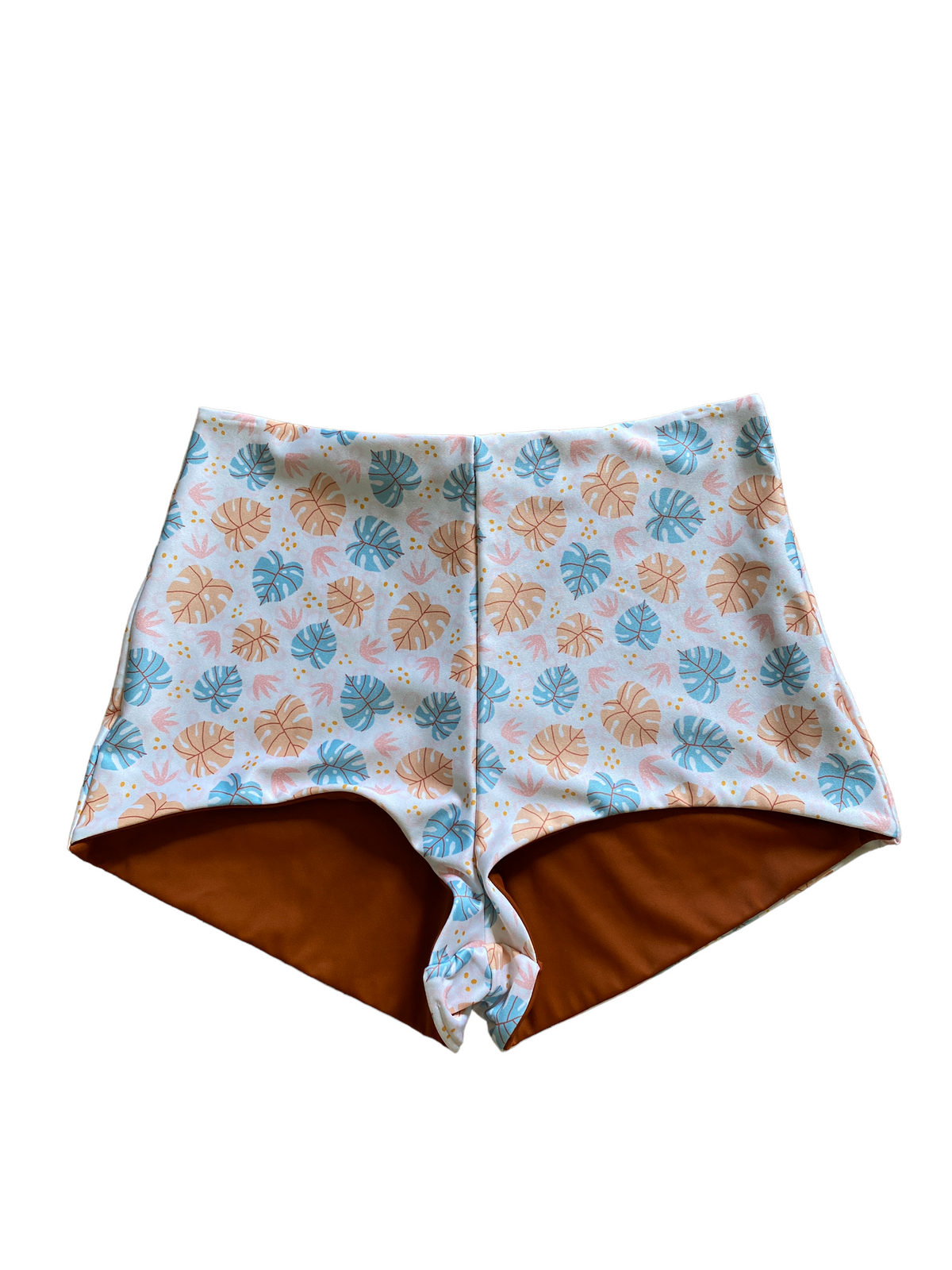 XL Raven Bottom - Bright Monstera + Rust | HoniHoni Swimwear